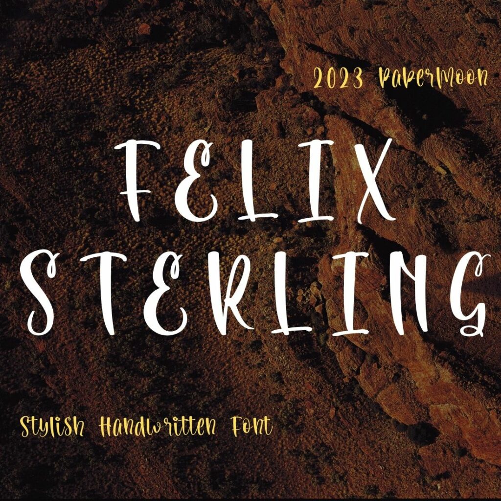 Felix Sterling: Stylish Handwritten Font - MasterBundles