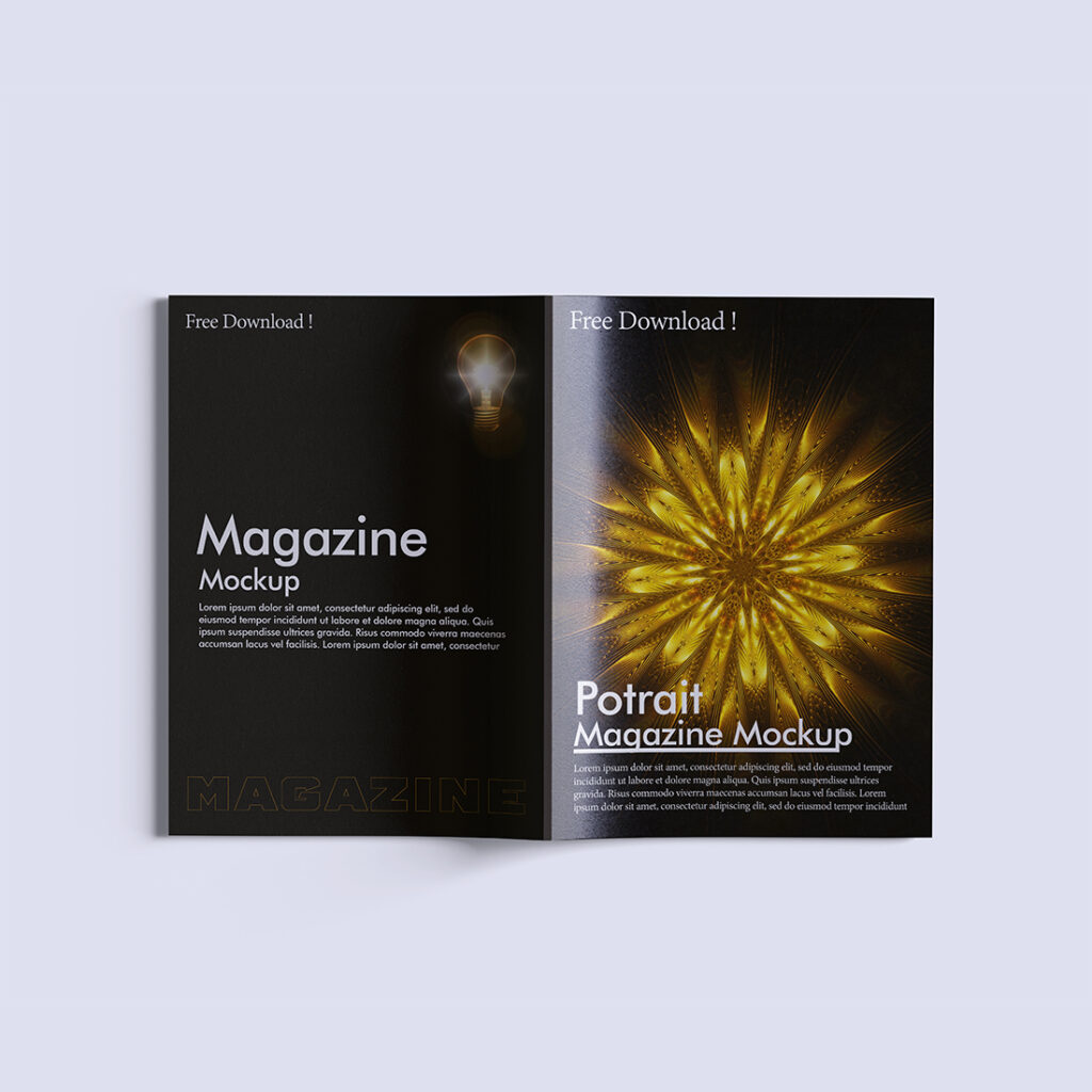 A4 Potrait Magazine Mockup Bundles - MasterBundles
