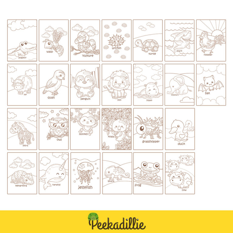 Alphabet A to Z Animal Version Vocabulary School Lesson Letter Reading ...