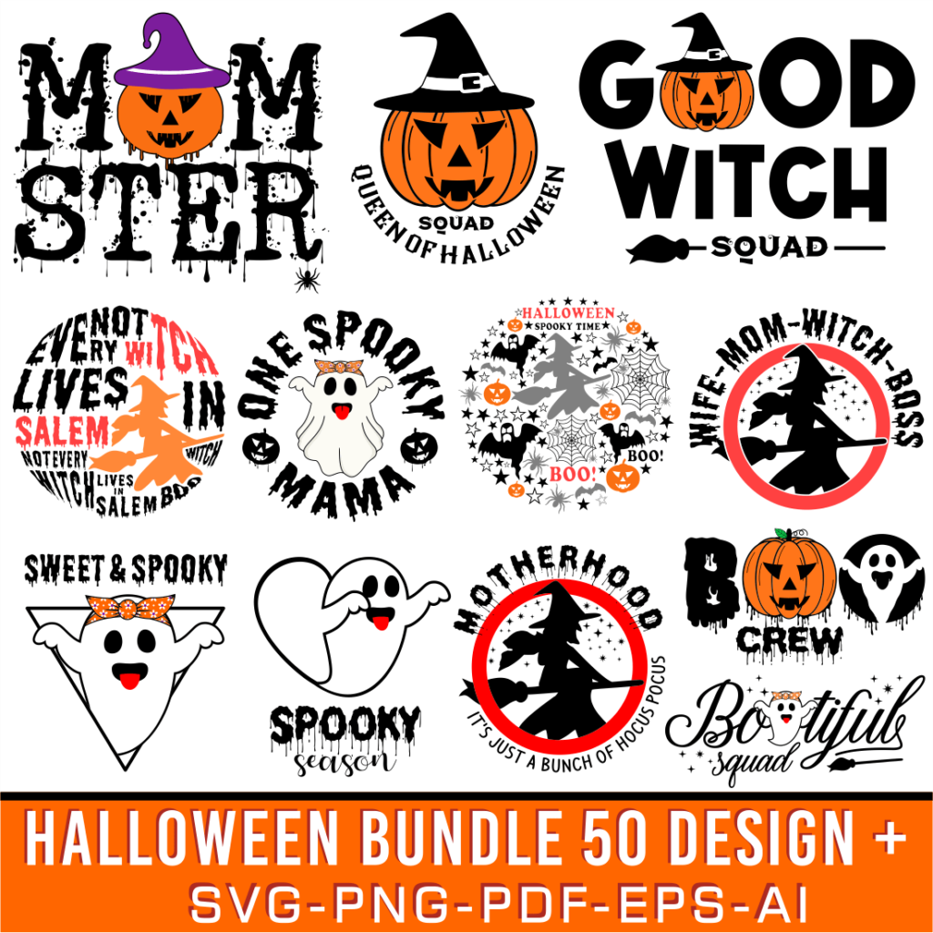 Funny Halloween T shirt Design SVG And Sublimation PNG Design Bundle ...