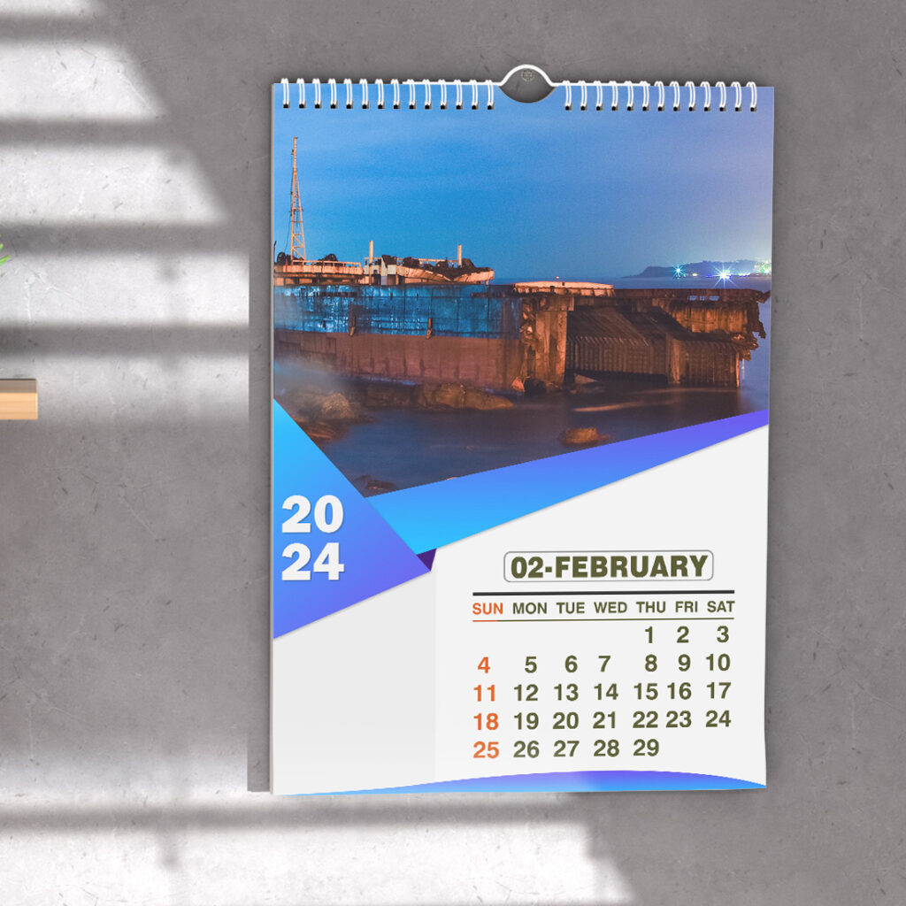 2024 Printable Jpeg Psd Wall Calendar 12 Page Pack - MasterBundles