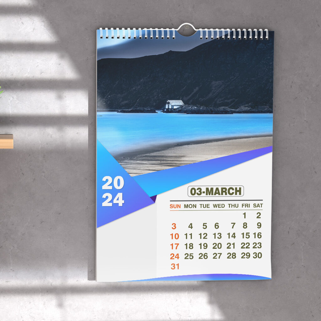 2024 Printable Jpeg Psd Wall Calendar 12 Page Pack - MasterBundles