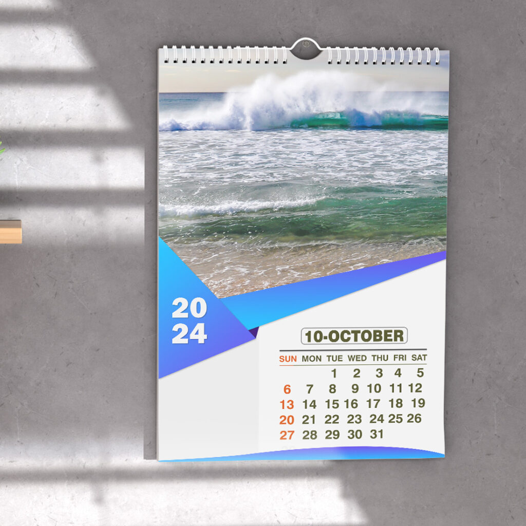 2024 Printable Jpeg Psd Wall Calendar 12 Page Pack - MasterBundles
