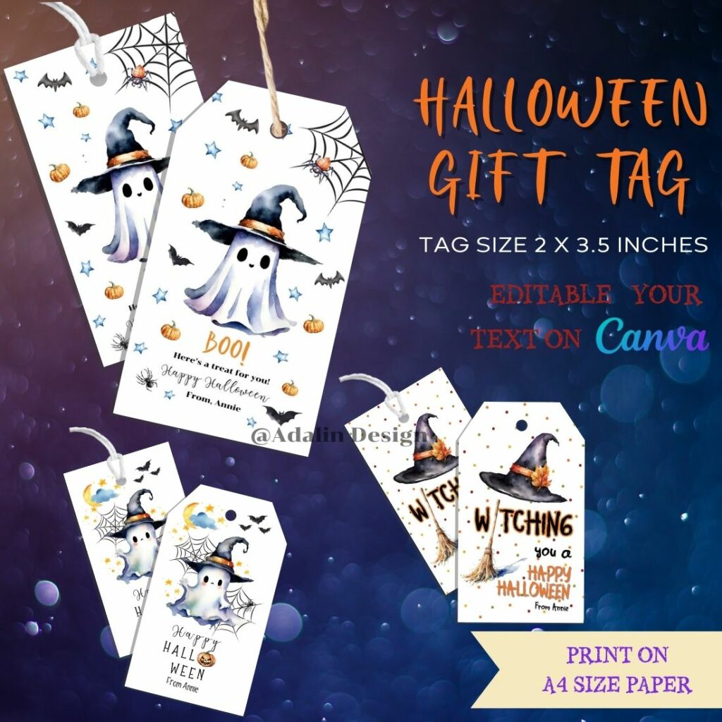 Editable Halloween Gift Tags - MasterBundles