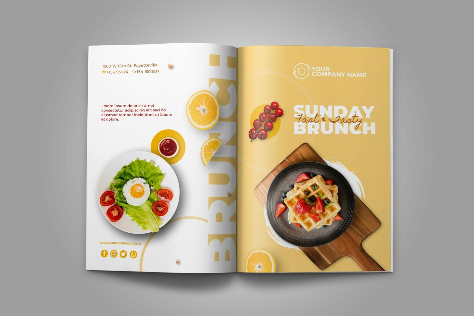 A4 Bifold Brochure Mockup 07 - MasterBundles