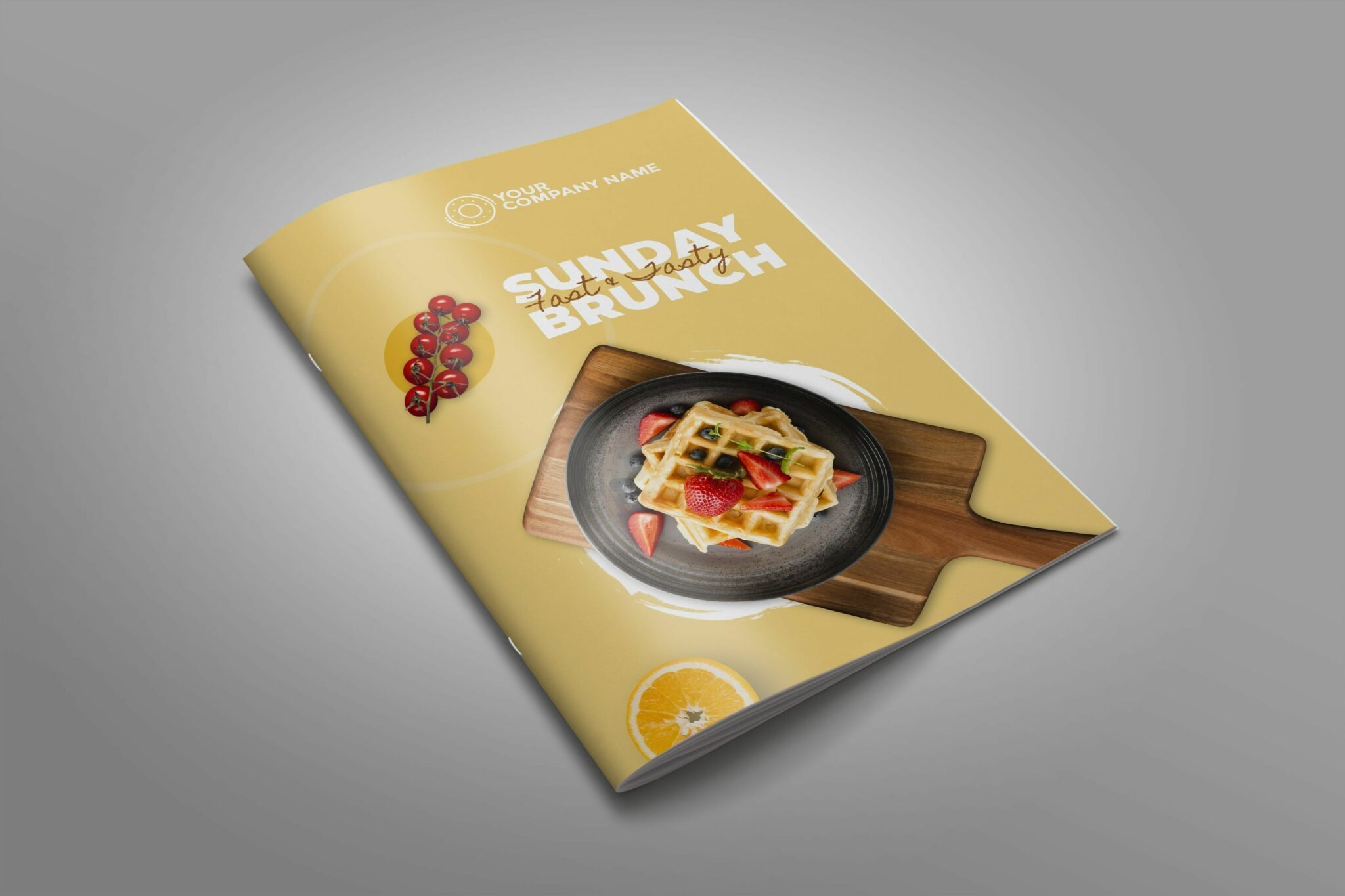 A4 Bifold Brochure Mockup 07 - MasterBundles