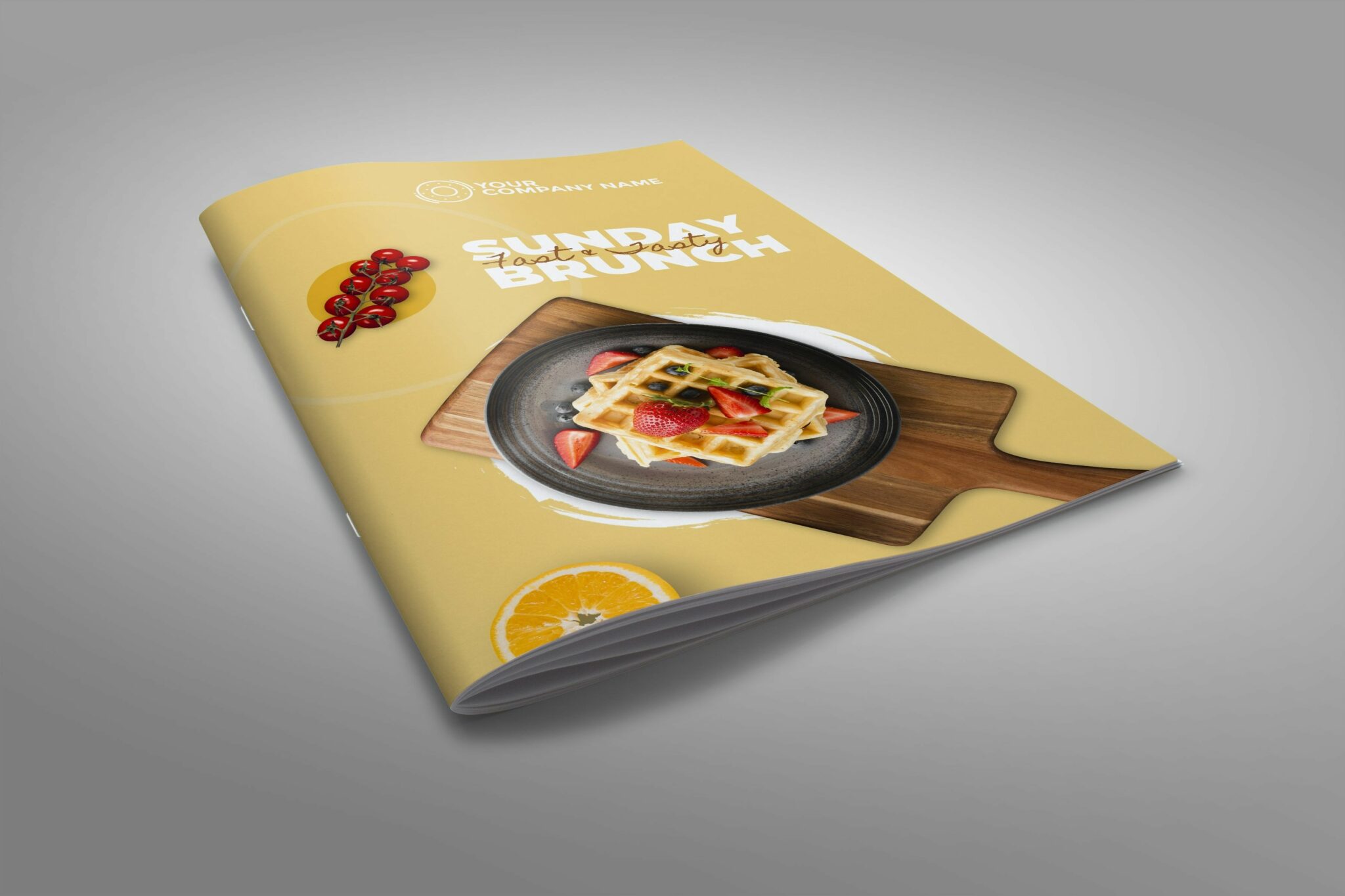 A4 Bifold Brochure Mockup 07 - MasterBundles