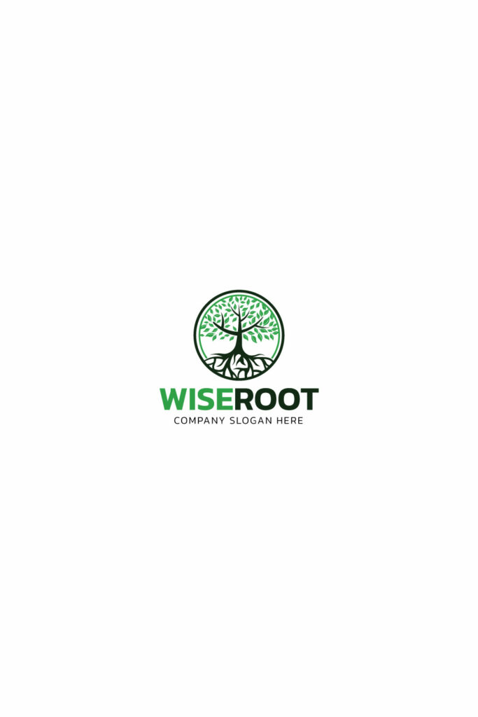 Wise Root Logo design - MasterBundles