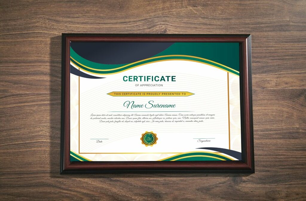 Professional Diploma Certificate - MasterBundles