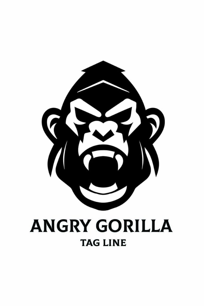 Angry Gorilla Logo - MasterBundles