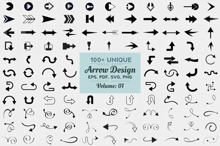 Arrow Shape Design - MasterBundles