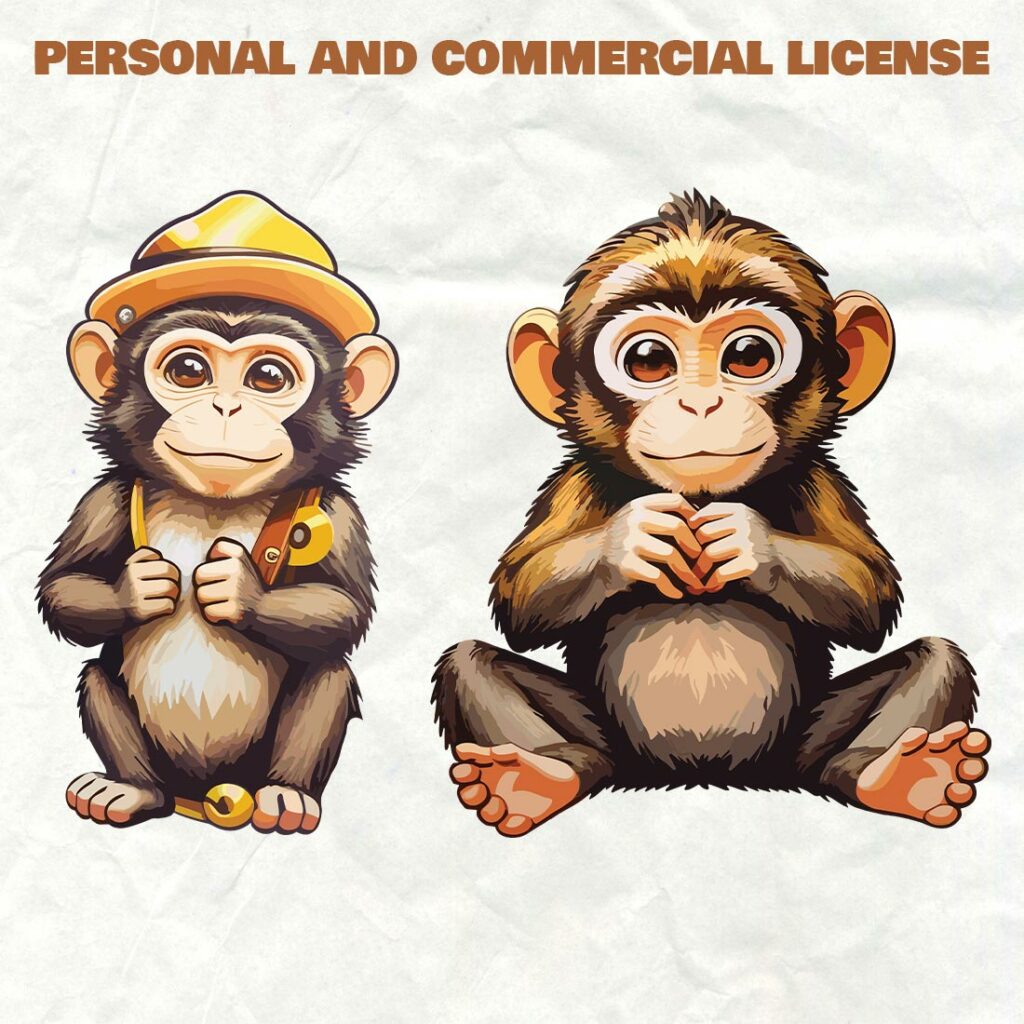 Cute Monkey Pack - MasterBundles