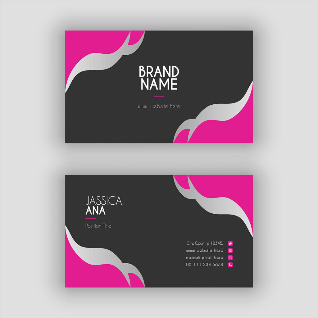 Beauty Minimal Luxury Woman Business Card Design Template For Fashion ...
