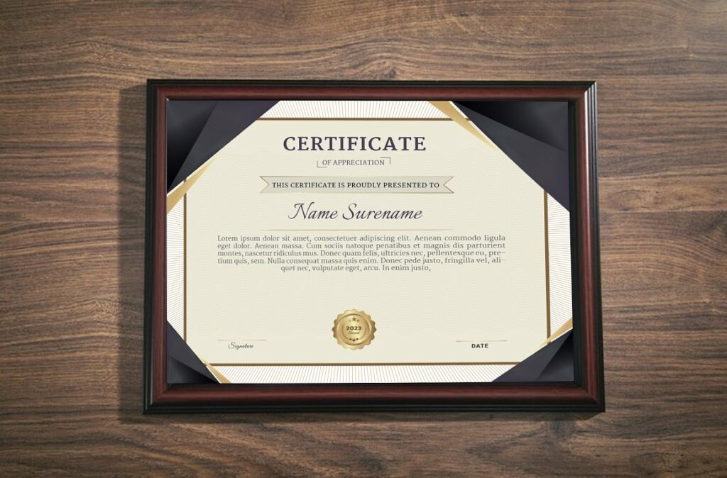 Certificate Appreciation Award - MasterBundles