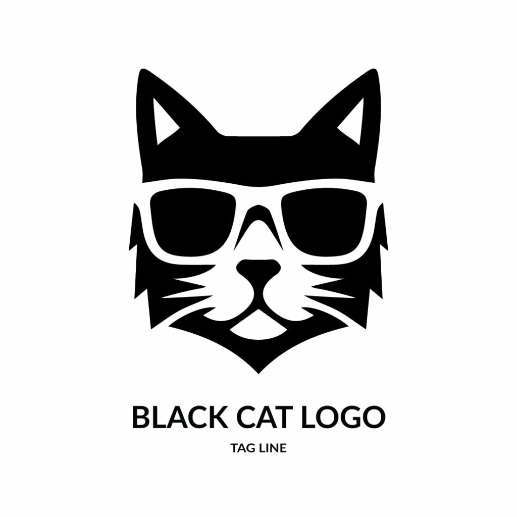 Black Cat Logo Template - MasterBundles