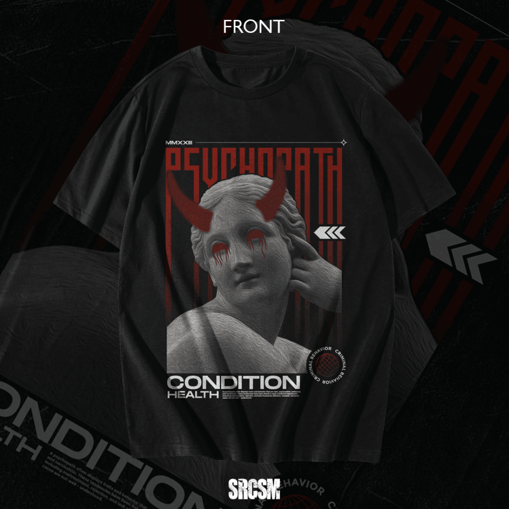 -PSYCHOPATH- MODERN STREETWEAR T-SHIRT DESIGN - MasterBundles
