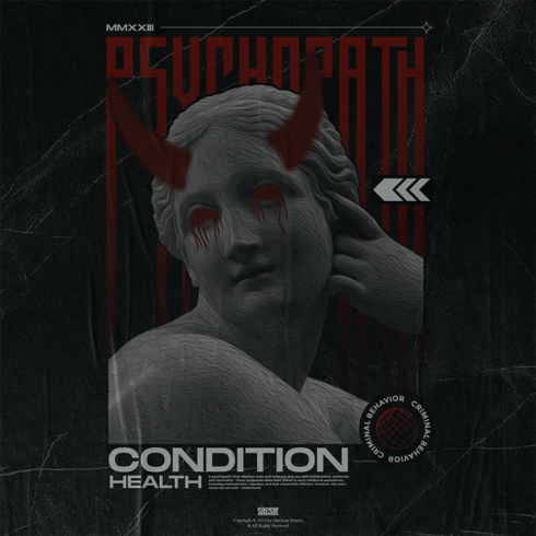 -PSYCHOPATH- MODERN STREETWEAR T-SHIRT DESIGN - MasterBundles