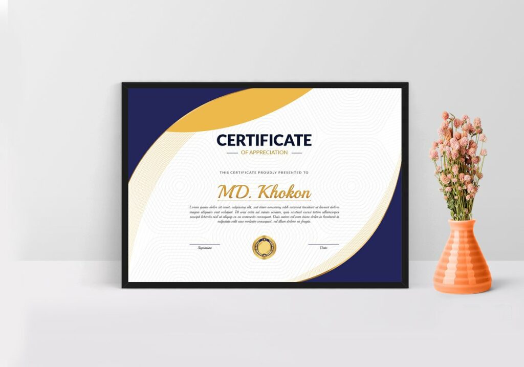 Modern abstract certificate template - MasterBundles