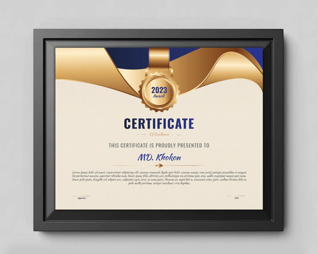 Professional Diploma Certificate - MasterBundles