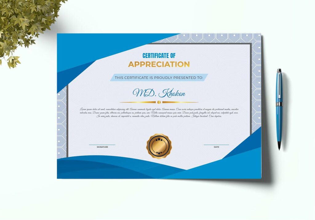 Modern Creative Certificate Design - MasterBundles