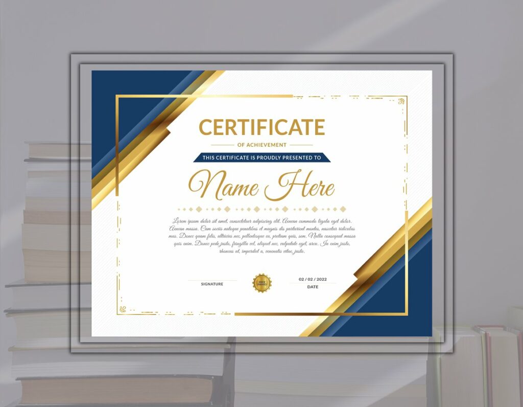Creative Certificate Design Template V-03 - MasterBundles