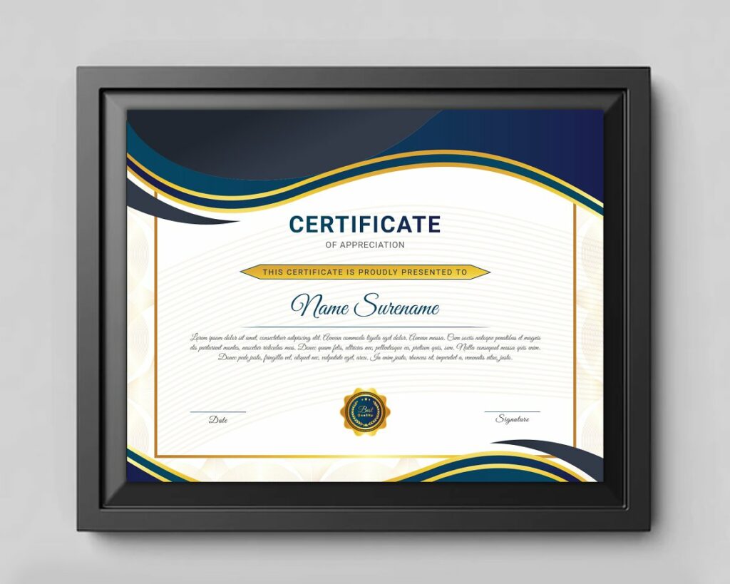 Professional Diploma Certificate - MasterBundles