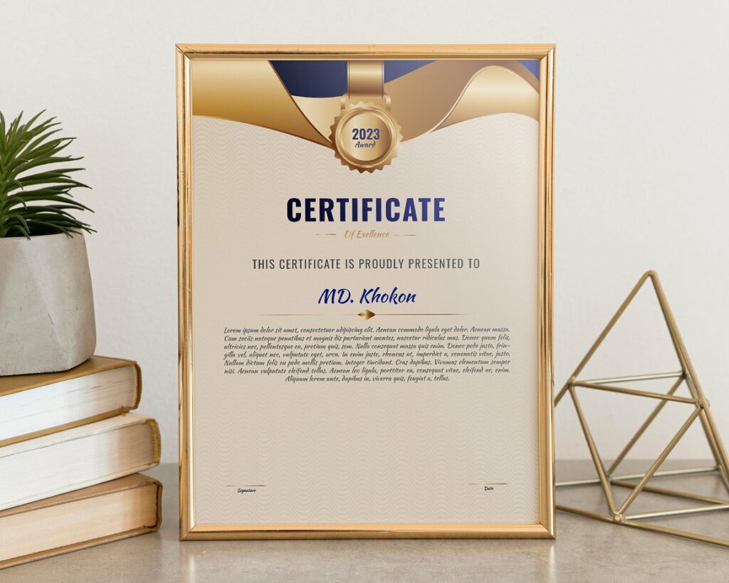 Professional Diploma Certificate - MasterBundles