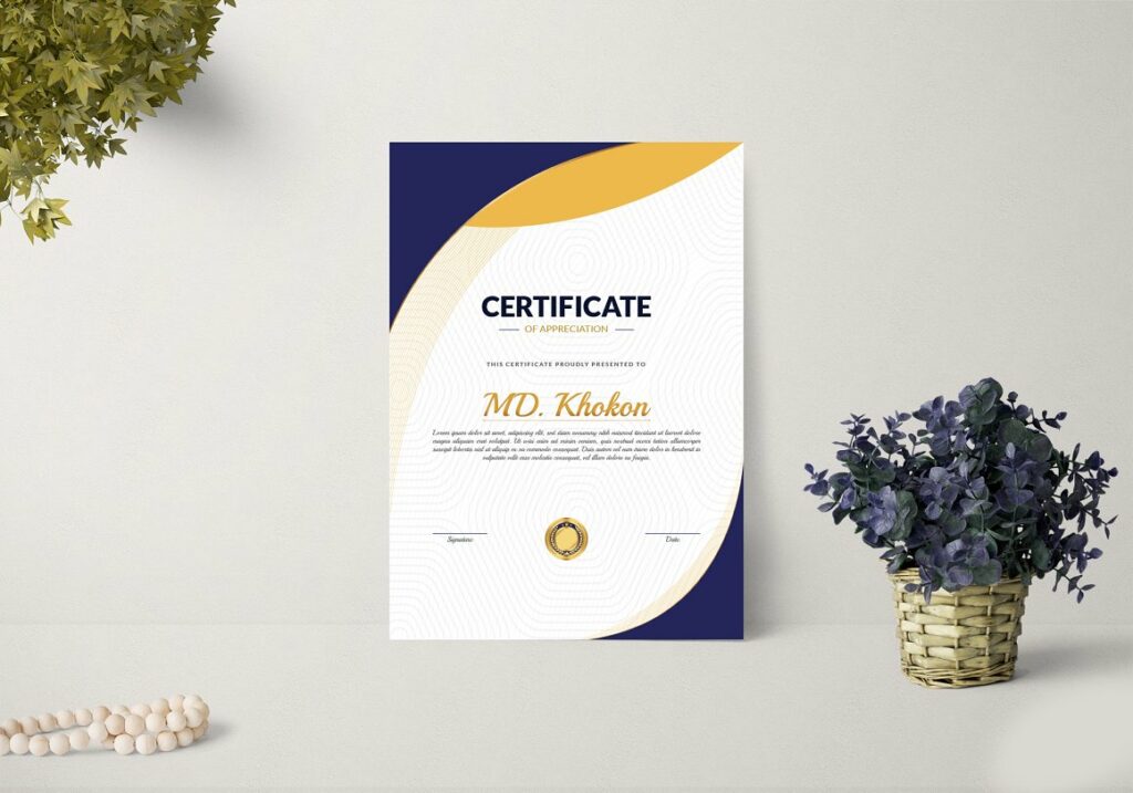 Modern abstract certificate template - MasterBundles