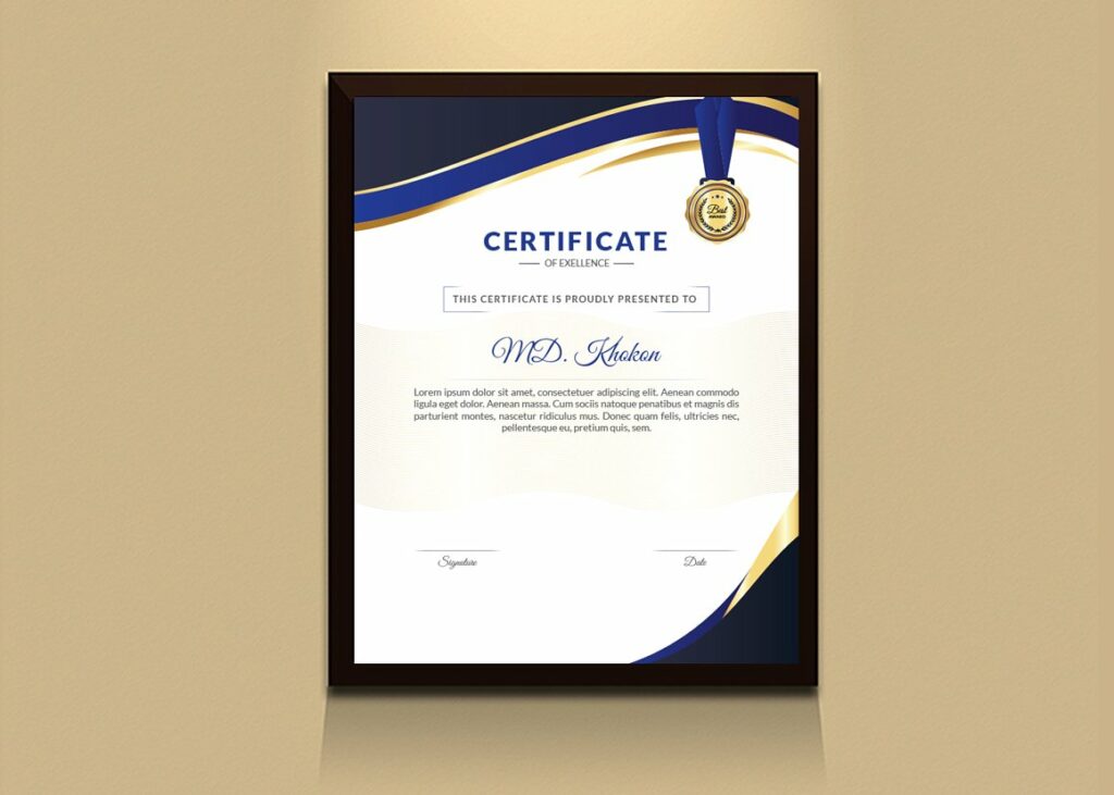 Professional Diploma Certificate - MasterBundles