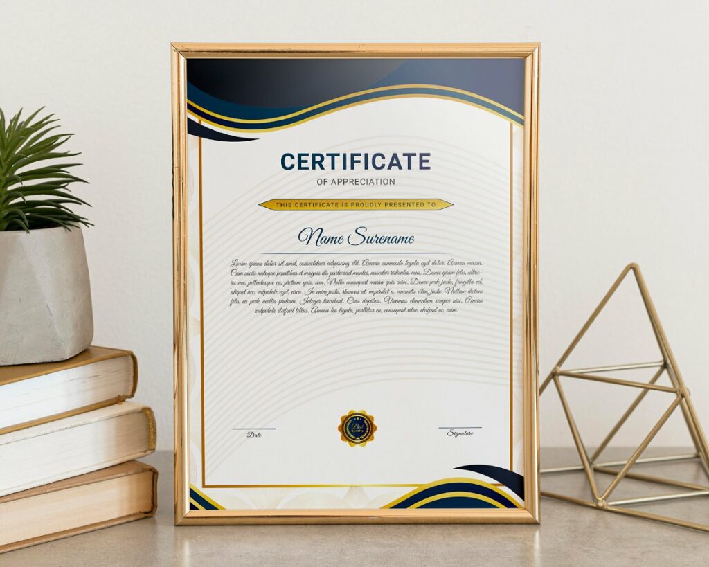 Professional Diploma Certificate - MasterBundles