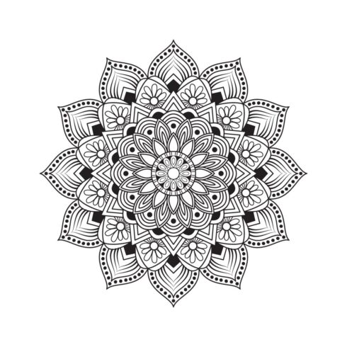 Bundle of 10 Flower Mandalas Coloring Book Page - MasterBundles