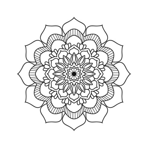 Bundle of 10 Flower Mandalas Coloring Book Page - MasterBundles