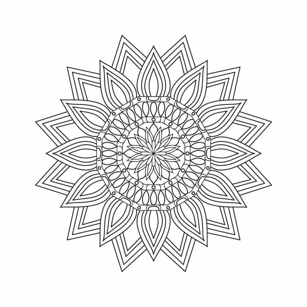 Bundle of 10 Mystical Mandalas Coloring Book Page. - MasterBundles