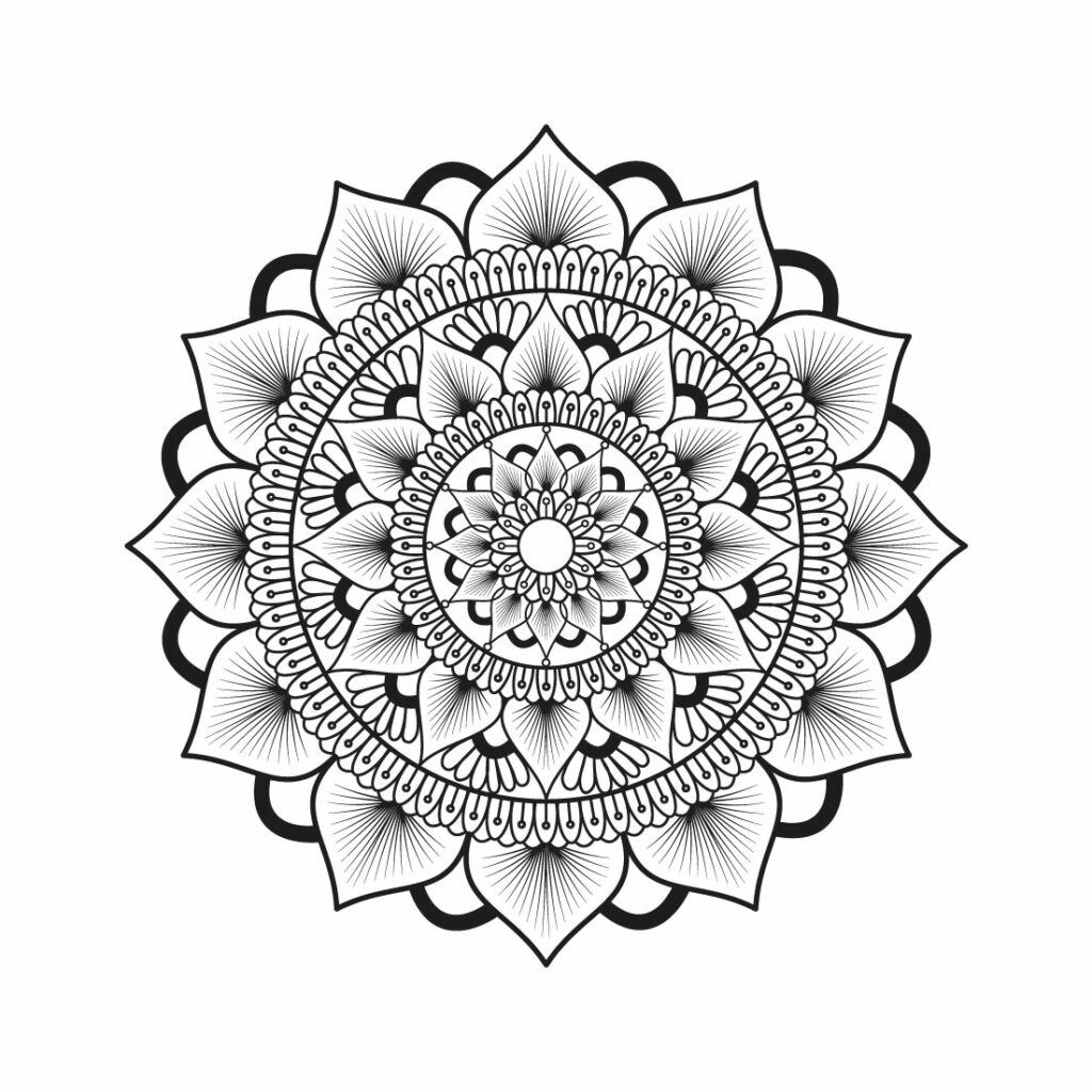 Bundle of 10 Relaxation Mandalas Coloring Book Page. - MasterBundles