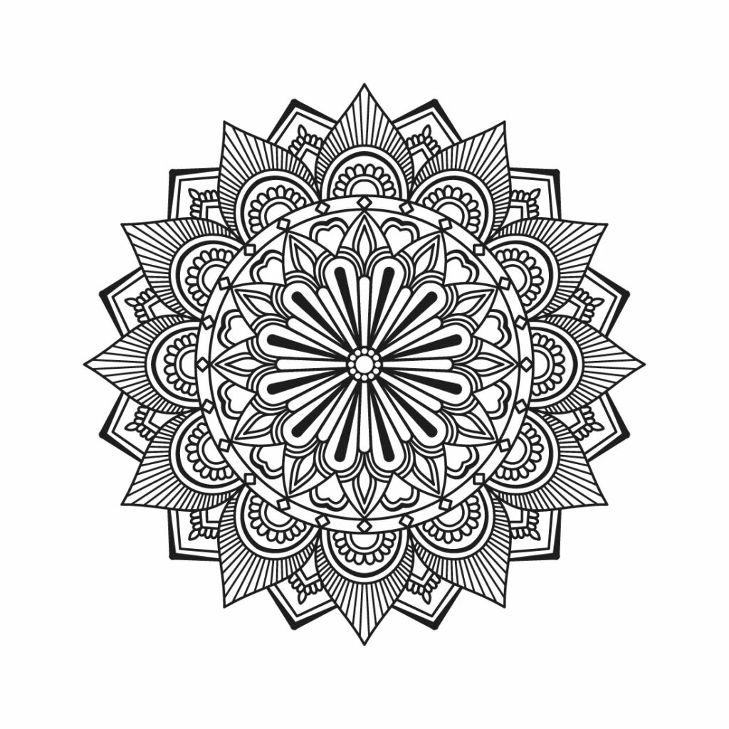 Bundle of 10 Relaxation Mandalas Coloring Book Page. - MasterBundles