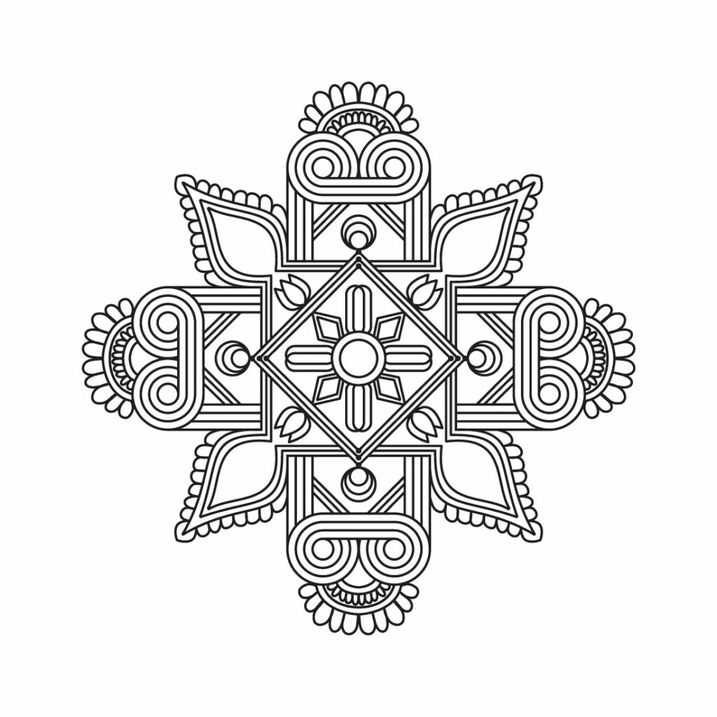 Bundle of 10 Relaxation Mandalas Coloring Book Page. - MasterBundles