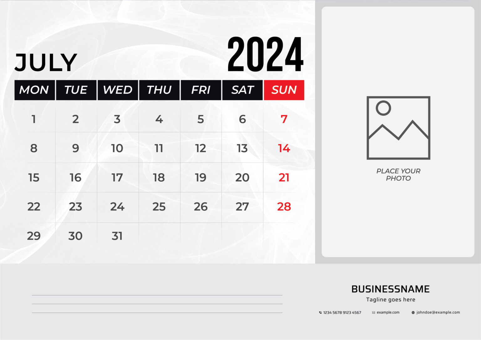 desk calendar 2024 - MasterBundles