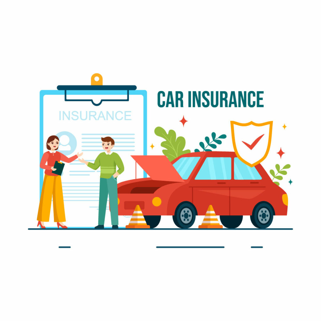 12 Car Insurance Vector Illustration - MasterBundles