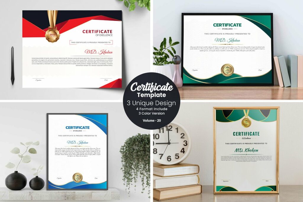Luxury Design Certificate Template - MasterBundles