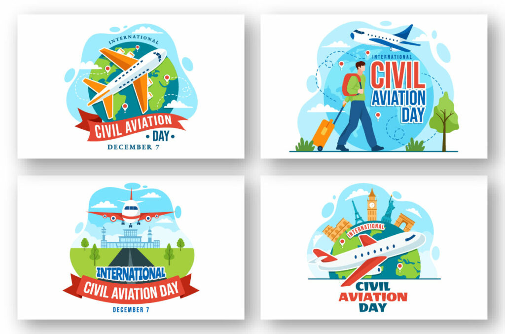 13 Civil Aviation Day Illustration - MasterBundles