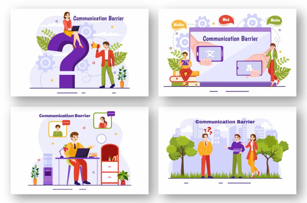12 Communication Barrier Illustration - MasterBundles
