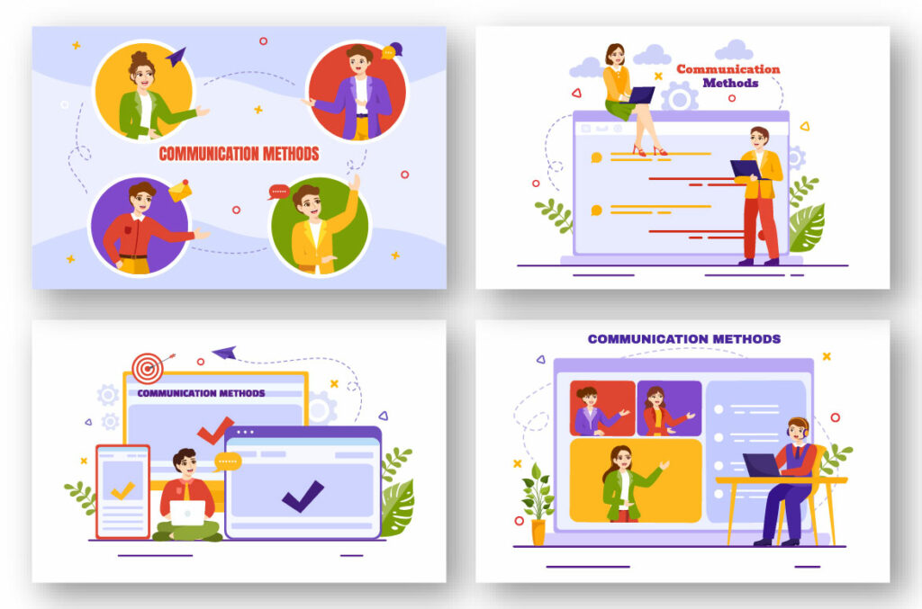 12 Communication Methods Illustration - MasterBundles