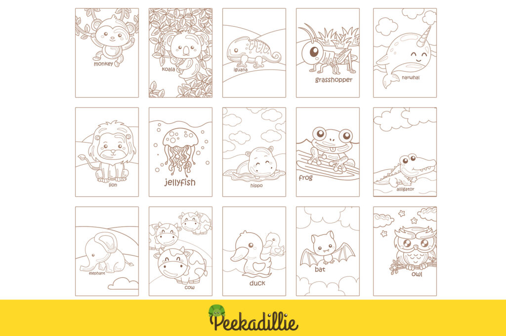 Alphabet A to Z Animal Version Vocabulary School Lesson Letter Reading ...