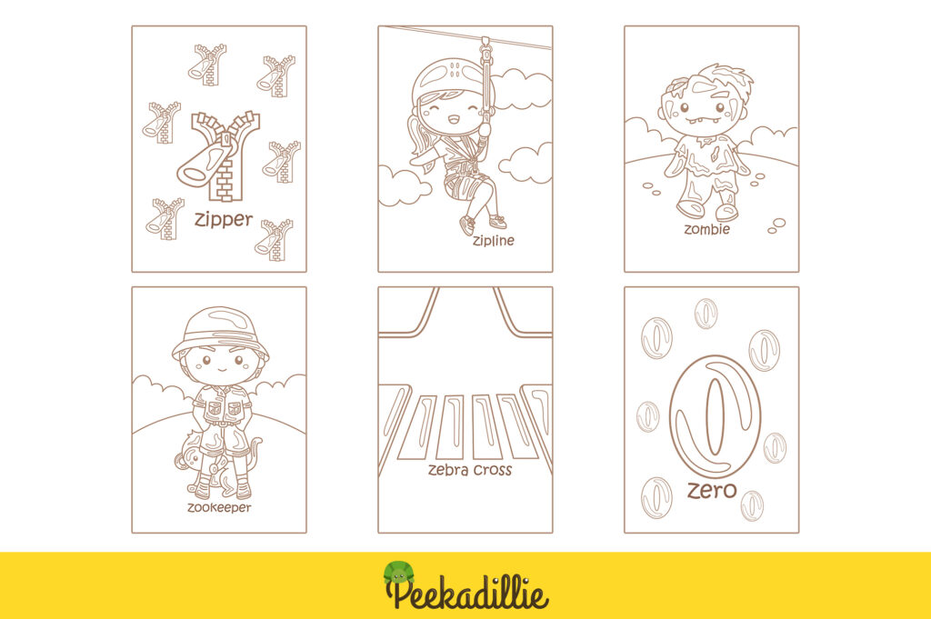 Alphabet Z For Vocabulary School Letter Reading Writing Font Study ...