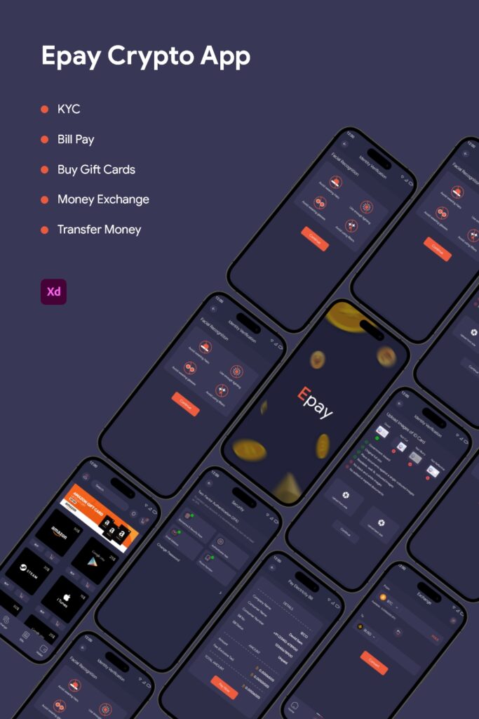 Epay Crypto Mobile App Design - MasterBundles