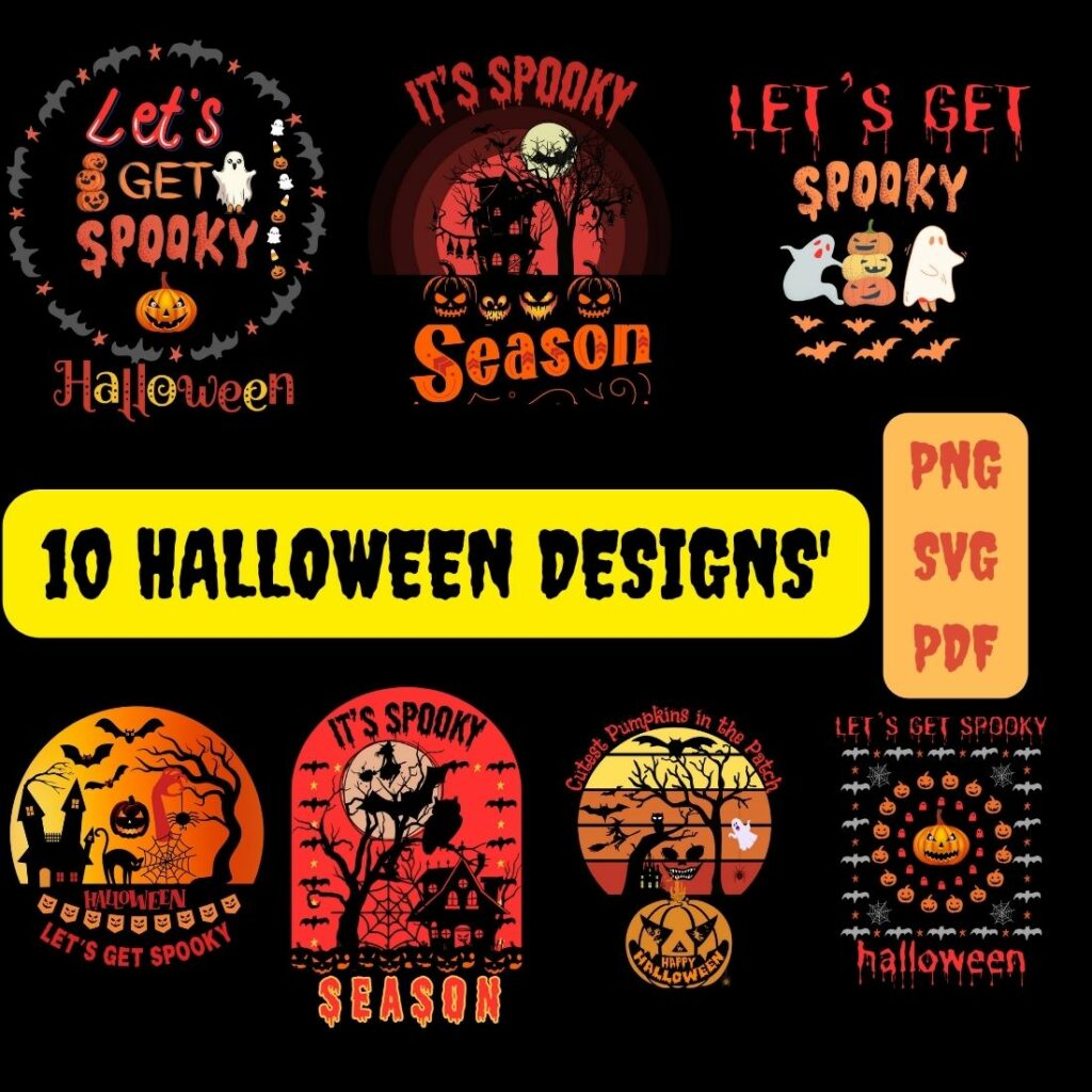 10 Halloween Designs bundle - MasterBundles