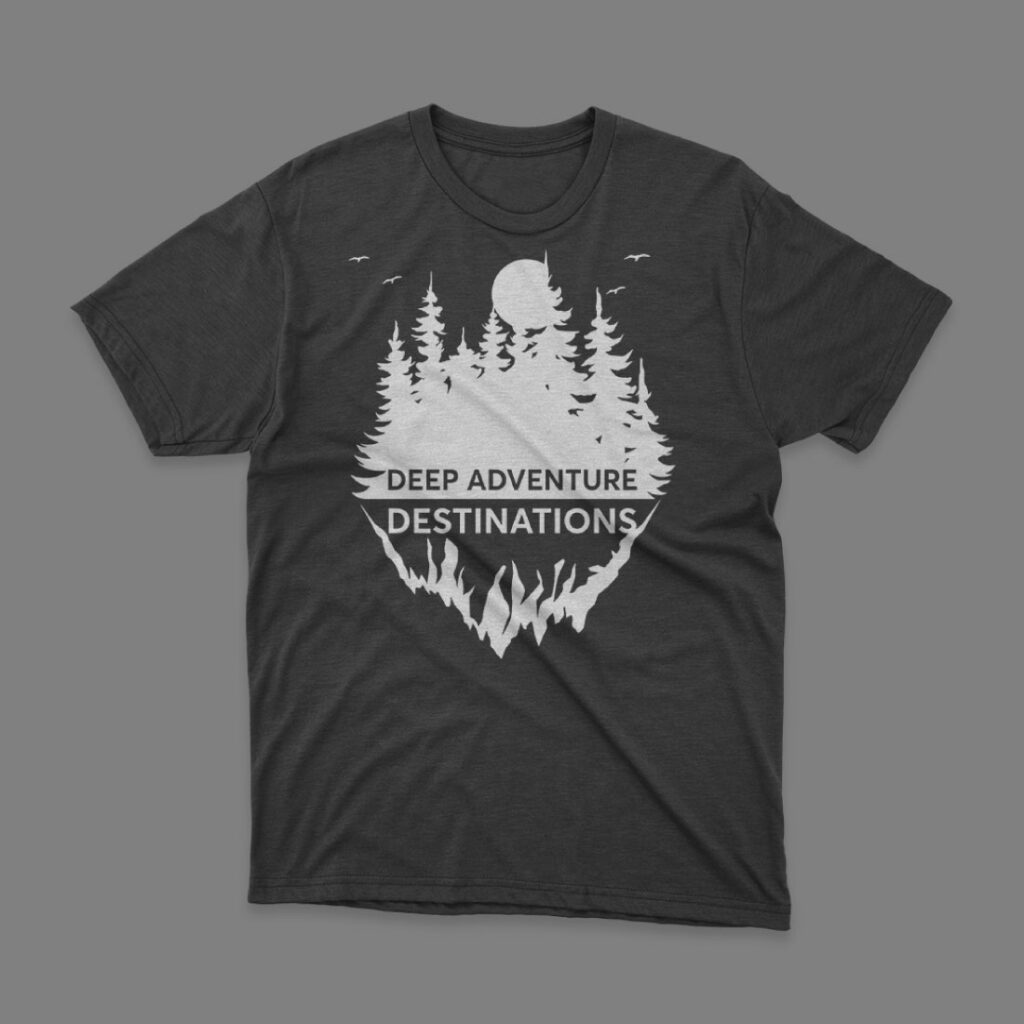 Deep Adventure Destinations T Shirt Design - MasterBundles