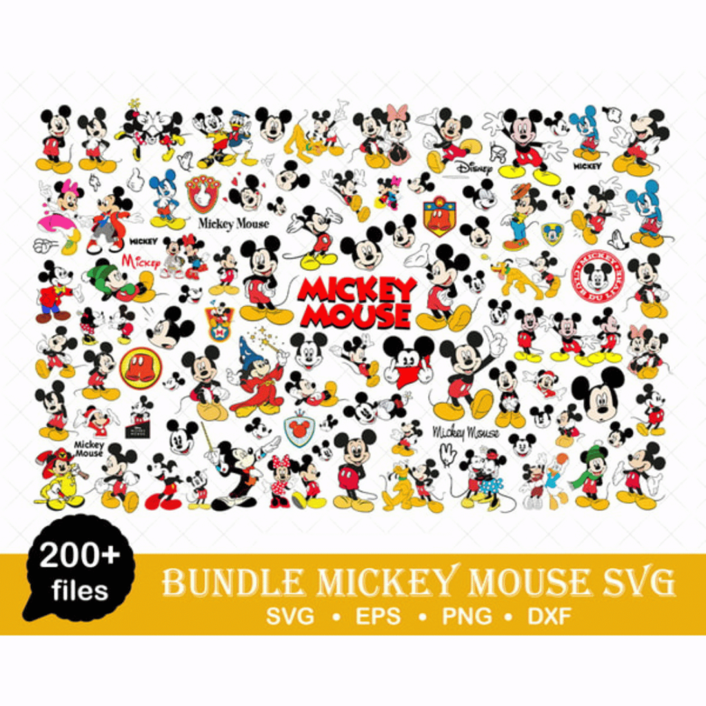 Mickey Mouse SVG, Mickey Head SVG, Mickey Mouse Logo, Mickey Mouse ...