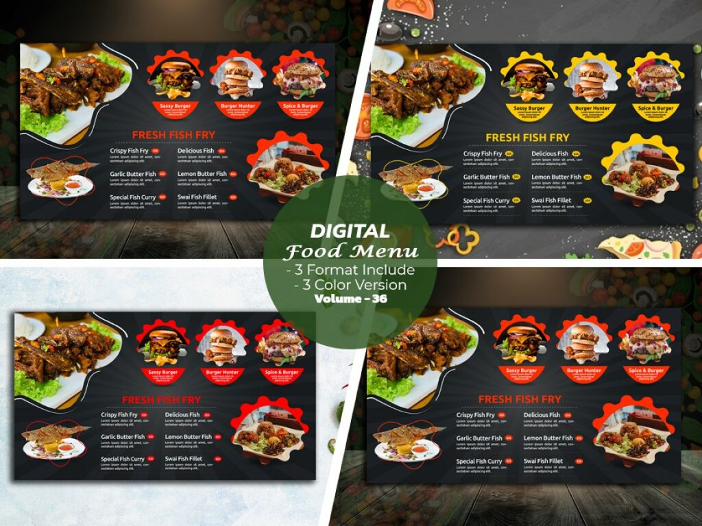 Digital Food Menu Design V-36 - MasterBundles