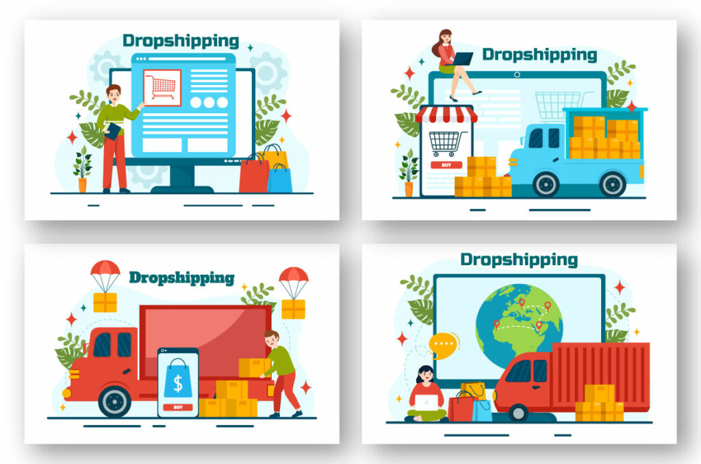 12 Dropshipping Business Illustration - MasterBundles